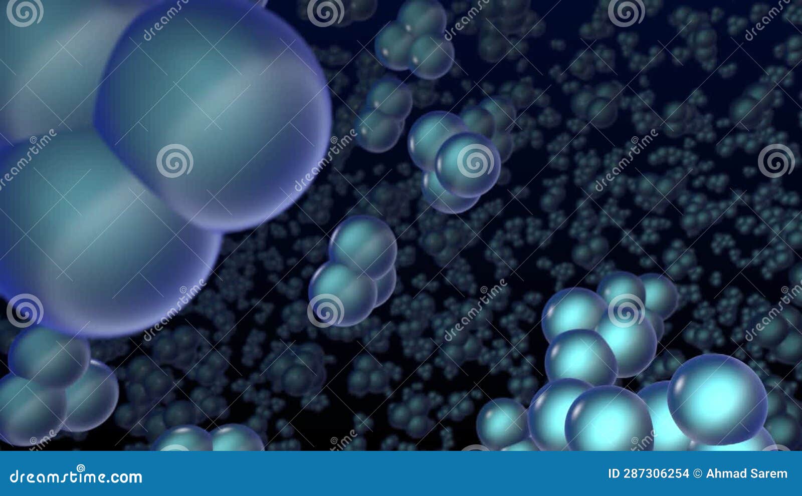 Ozone Gas Molecules Flying Around in the Atmosphere Stock Footage ...