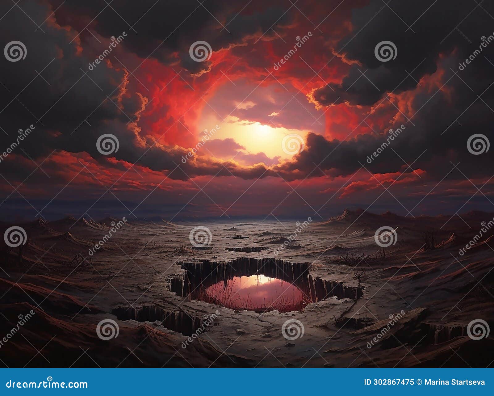 The Ozone Hole in the Atmosphere of Planet Earth Stock Illustration ...