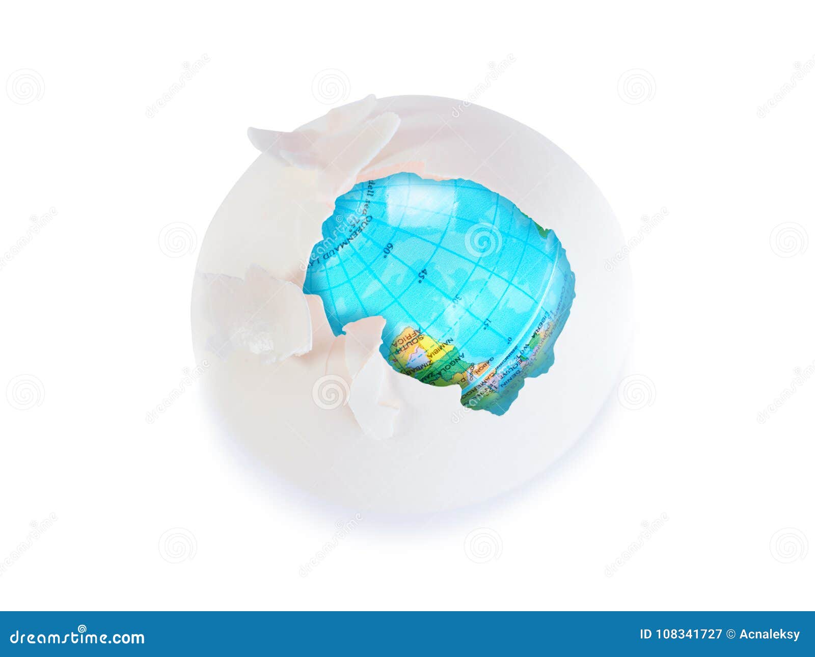 Ozone Layer Disturbance. Egg with Earth Globe Inside. Destruction of ...