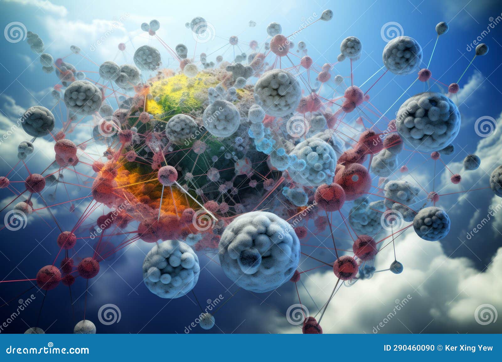 Ozone Layer Molecular Structure Art Stock Illustration - Illustration ...