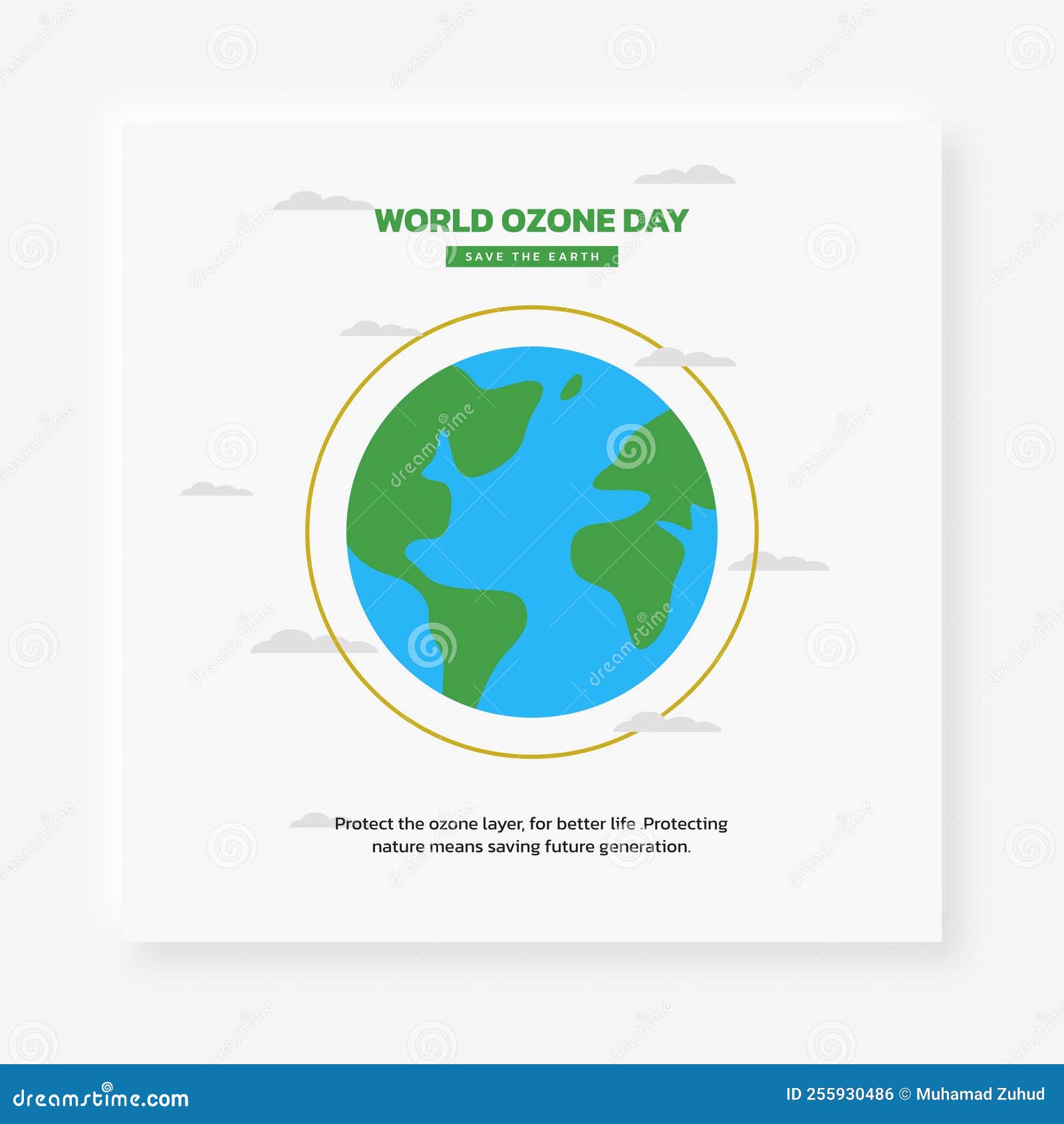 Ozone Day Social Media Landing Page Cartoon Hand Drawn Templates ...