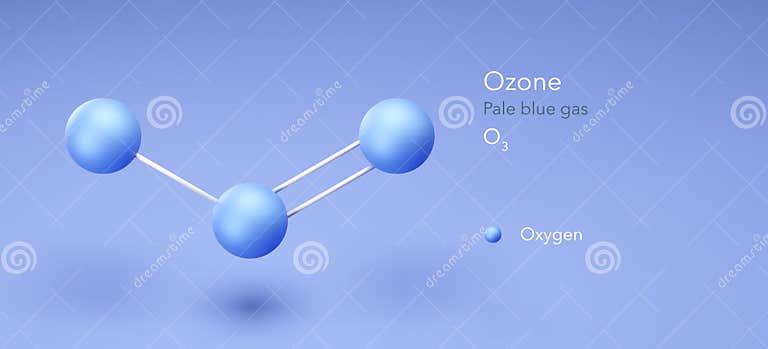Ozone, Molecular Structures, Blue Gas, 3d Model, Structural Chemical ...