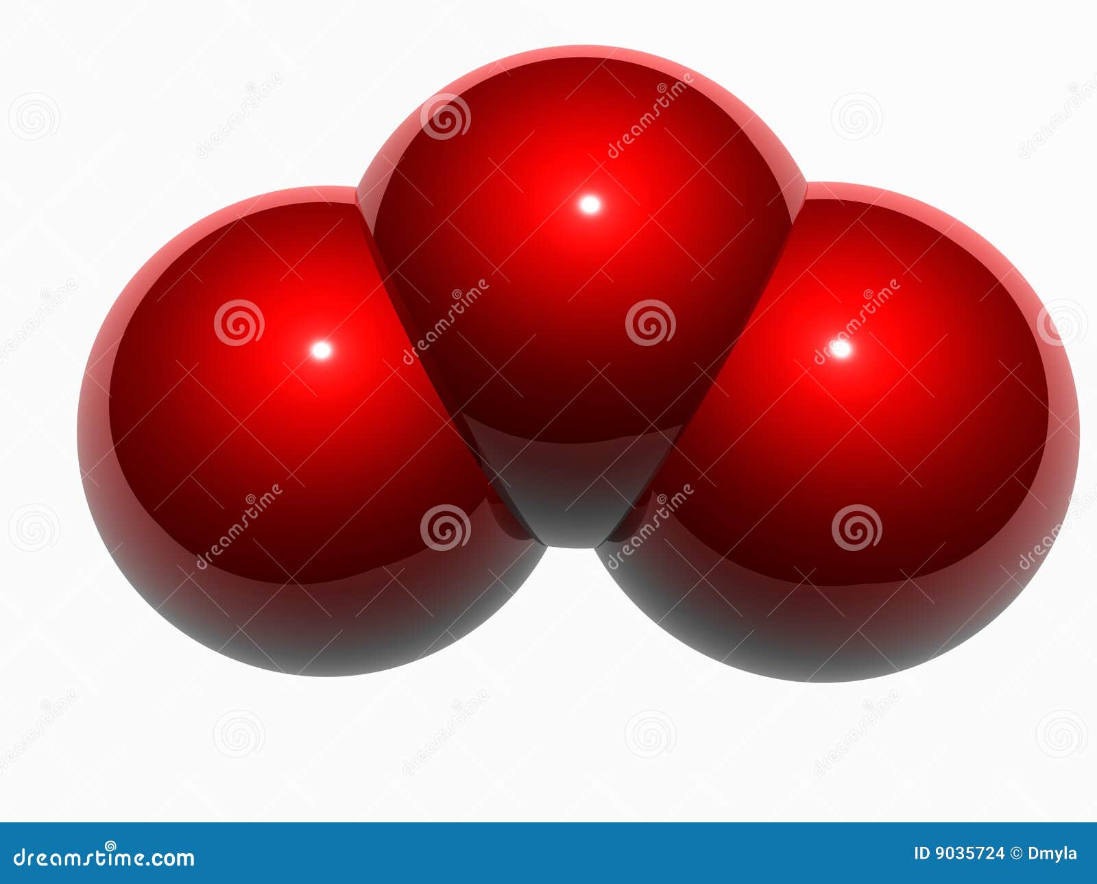 Ozone molecule 3D stock illustration. Illustration of pharmacy - 9035724