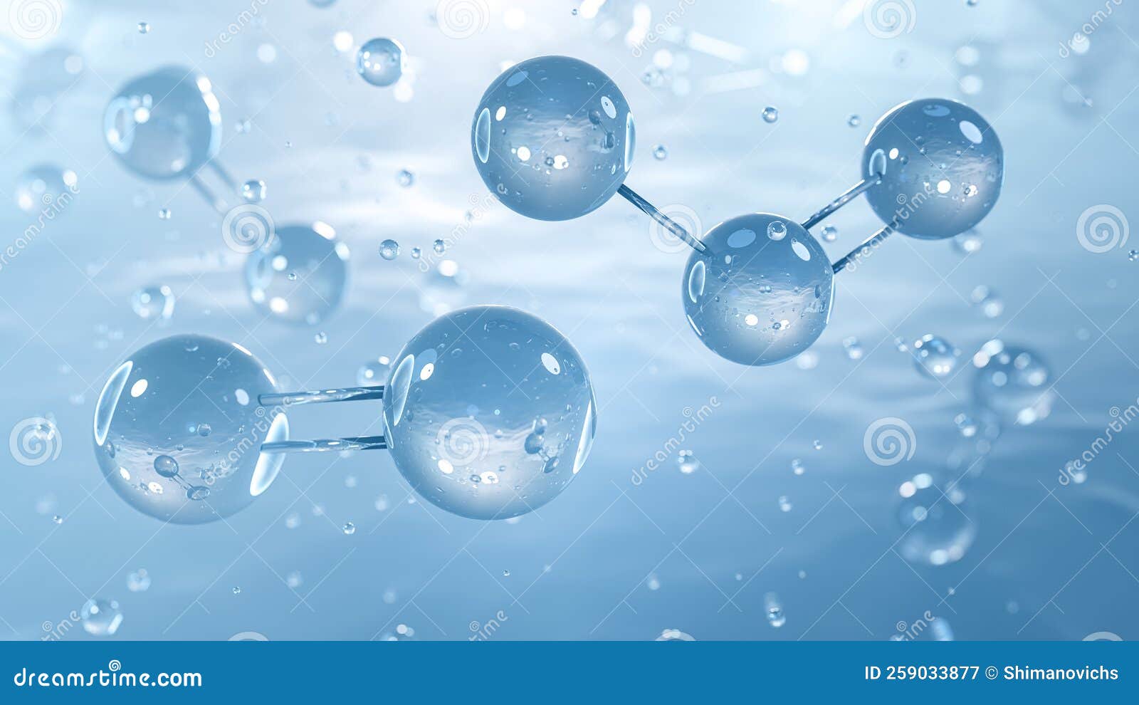 Ozone and Oxygen Molecules View from a Microscope, 3d Rendering ...