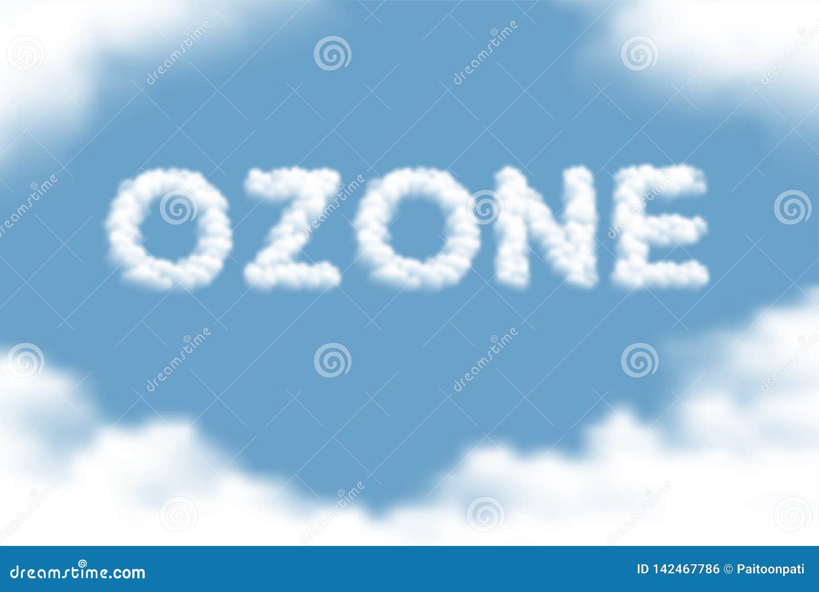 Ozone Text Cloud or Smoke Pattern Design Illustration Isolated Float on ...