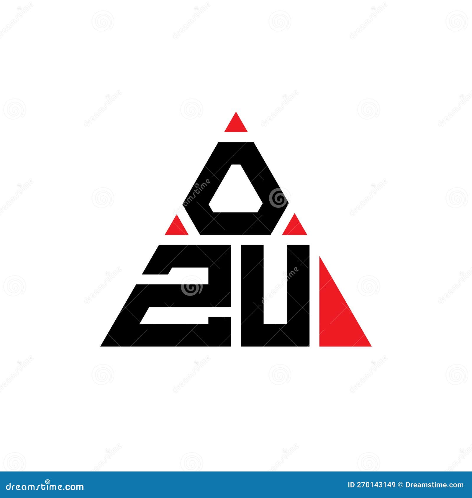 OZU Triangle Letter Logo Design with Triangle Shape. OZU Triangle Logo ...