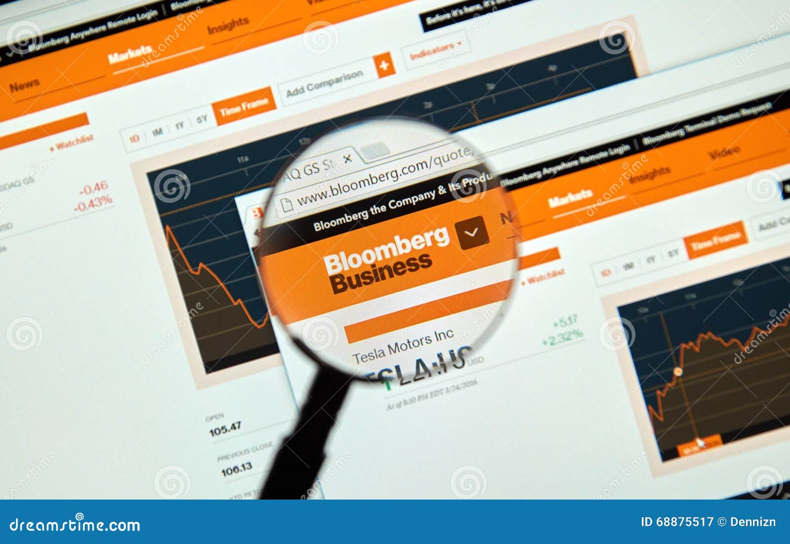 Página De Internet De Bloomberg Fotografía editorial - Imagen de ...