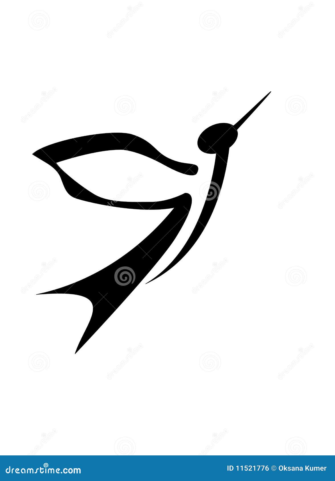 Pájaro abstracto ilustración del vector. Ilustración de aislado - 11521776