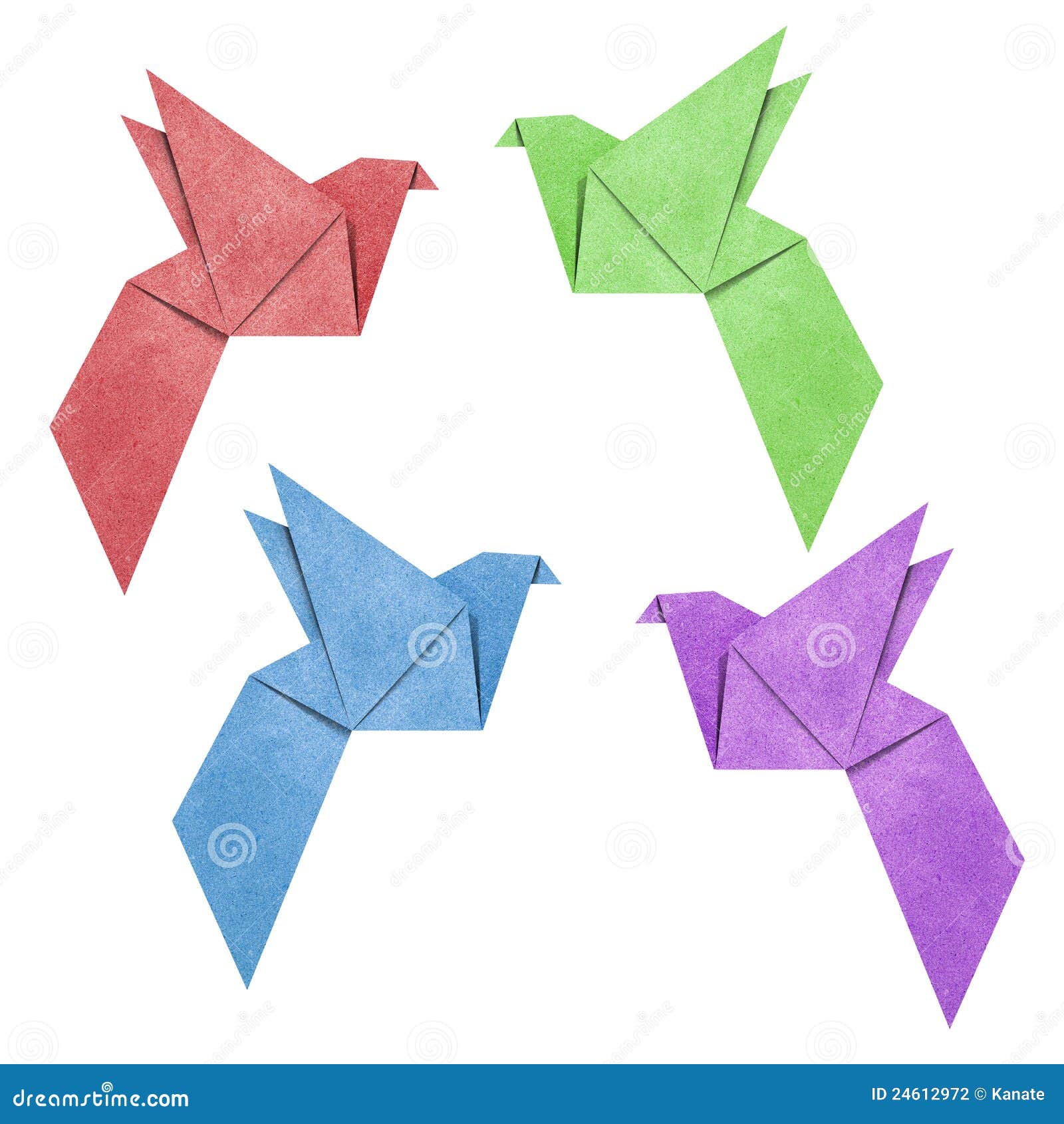 Pájaro de Origami stock de ilustración. Ilustración de tarjeta - 24612972