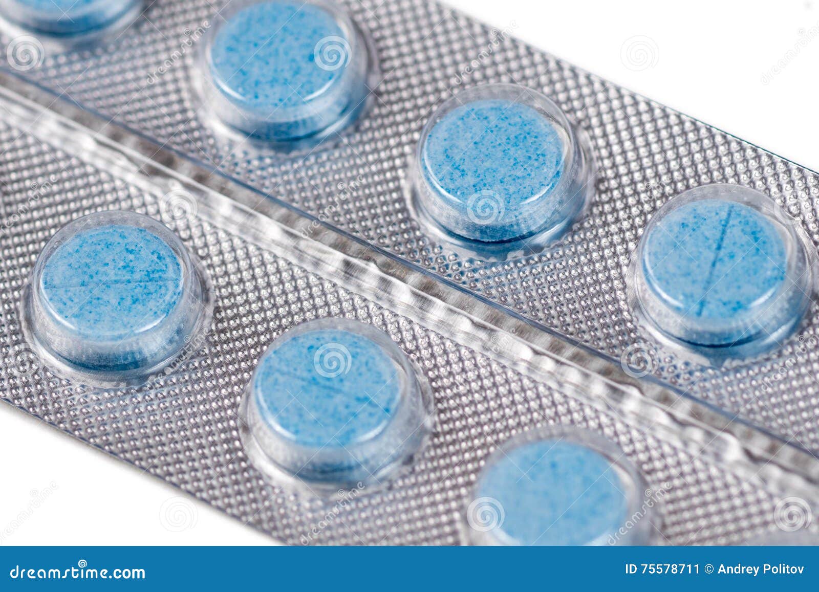 Píldoras Redondas Azules En Ampolla Imagen de archivo - Imagen de droga ...