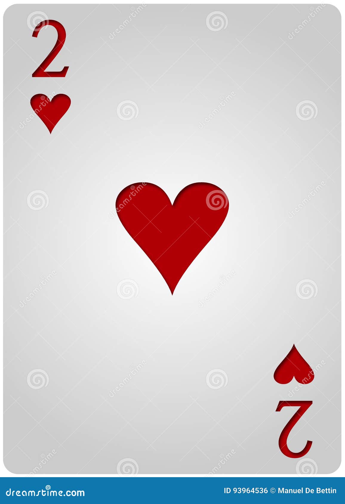 Póker De Dos Corazones De La Tarjeta Stock de ilustración - Ilustración ...