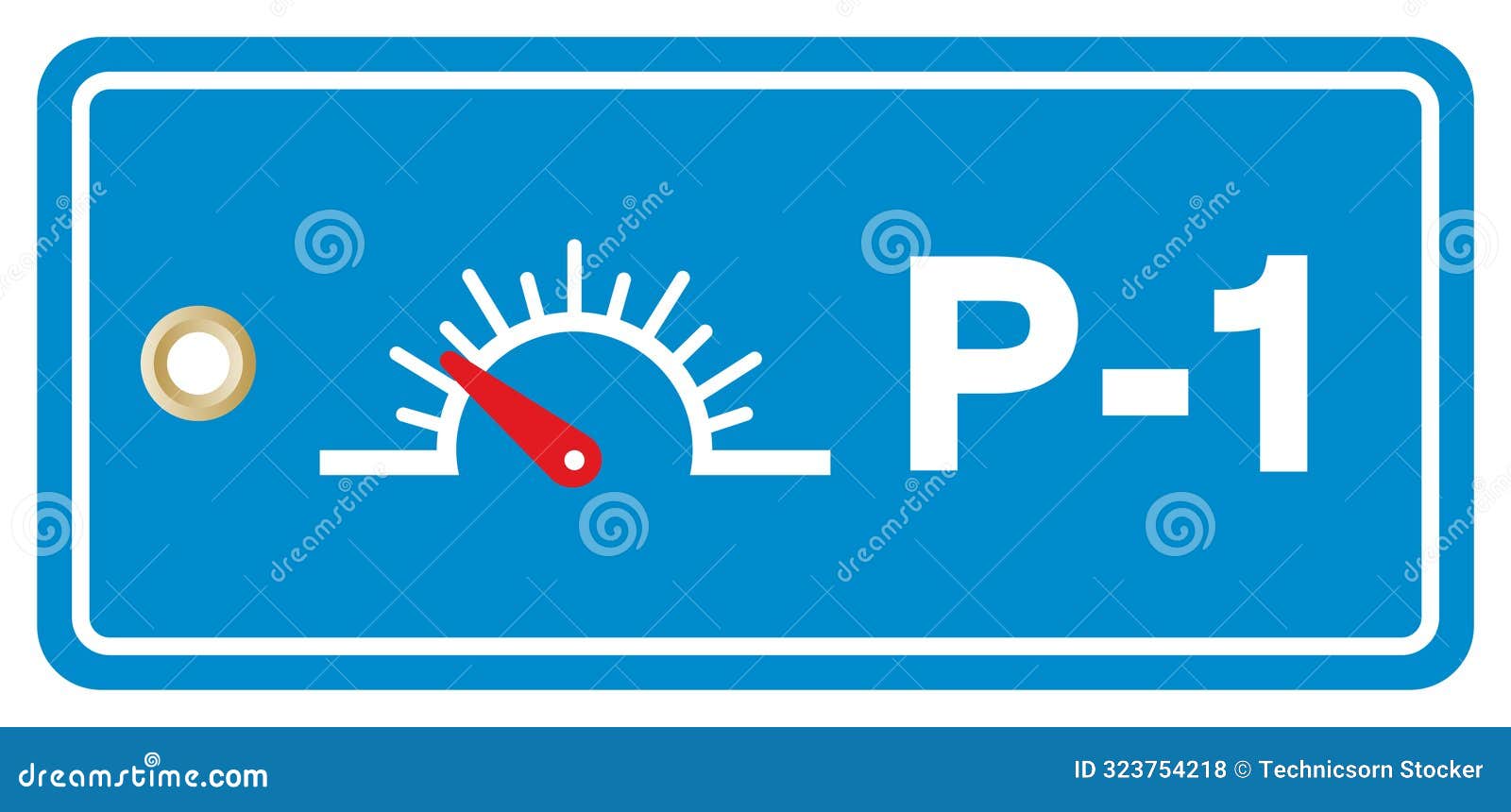 P-1 Pneumatic Tag Label Symbol Sign, Vector Illustration, Isolate on ...