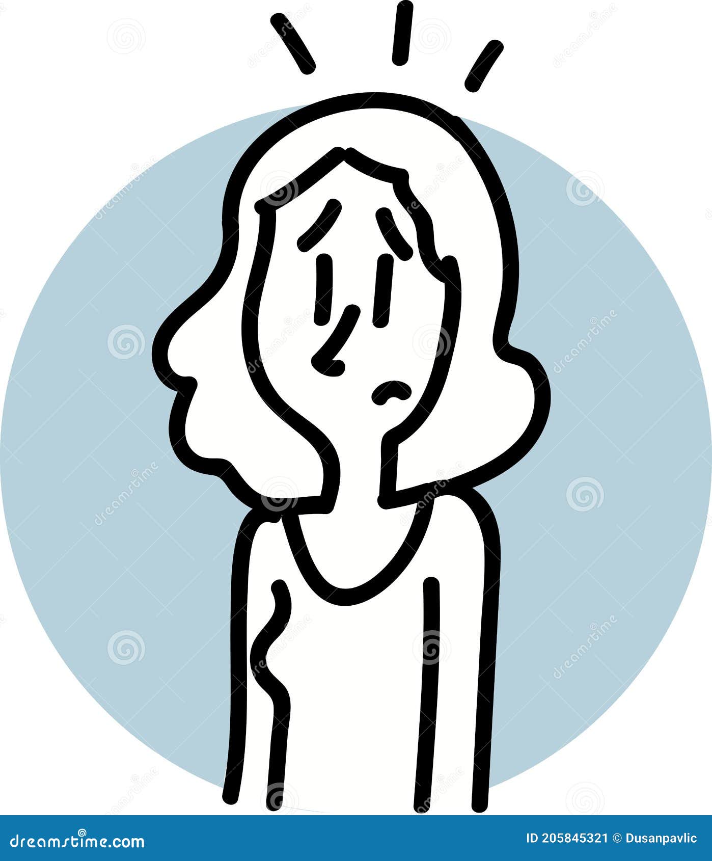 Woman Who is a Sad or Confused Mother Stock Vector - Illustration of ...