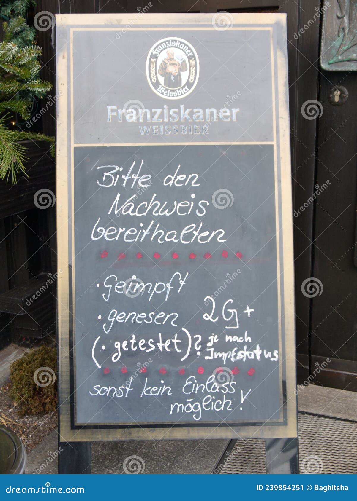 Covid Restriction Board Restaurant Germany January 2022 Editorial Photo ...