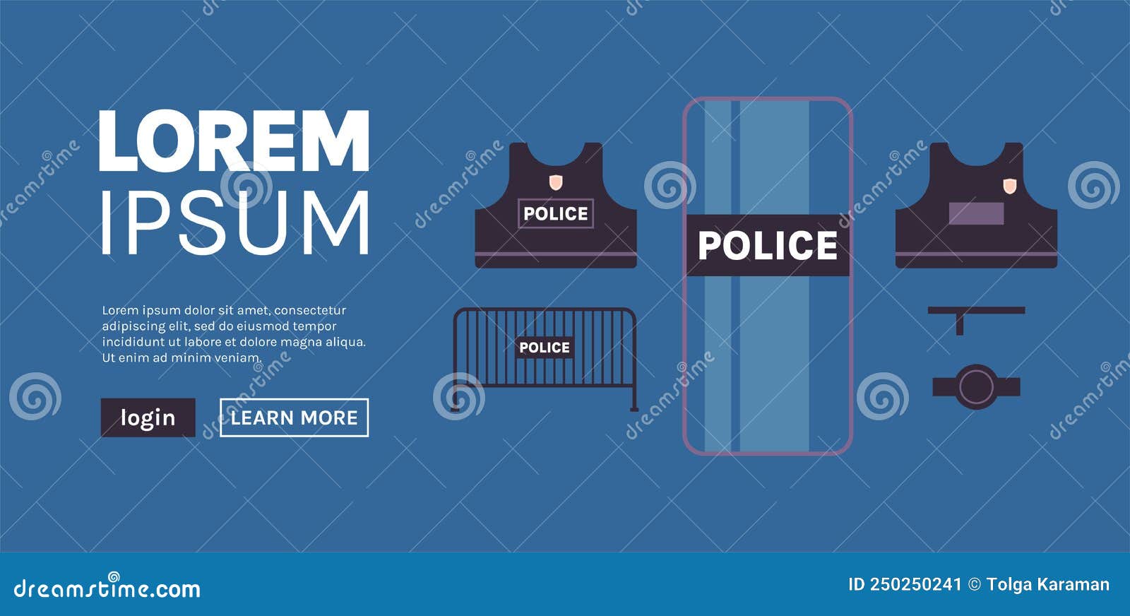 Policeman Concept. Detailed Illustration Of Sheriff In Uniform On ...