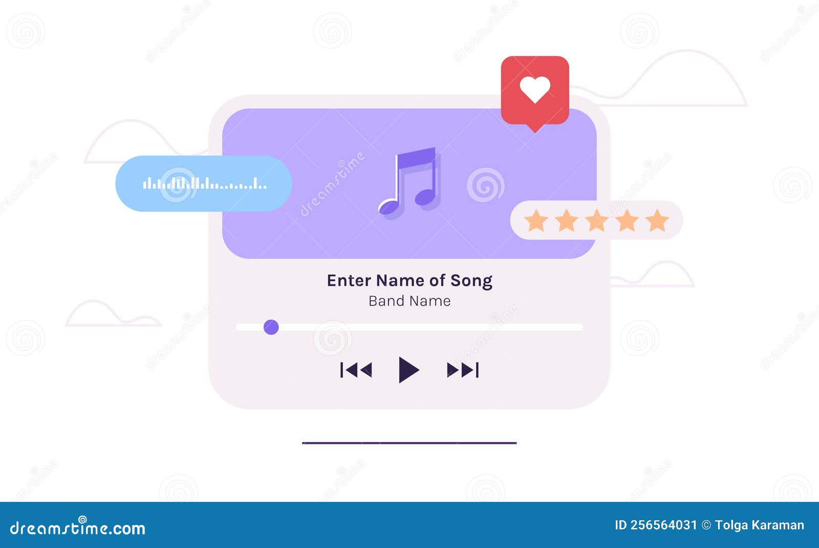 Modern Music Player Ui Design and Audio Media Playback Controls Concept ...