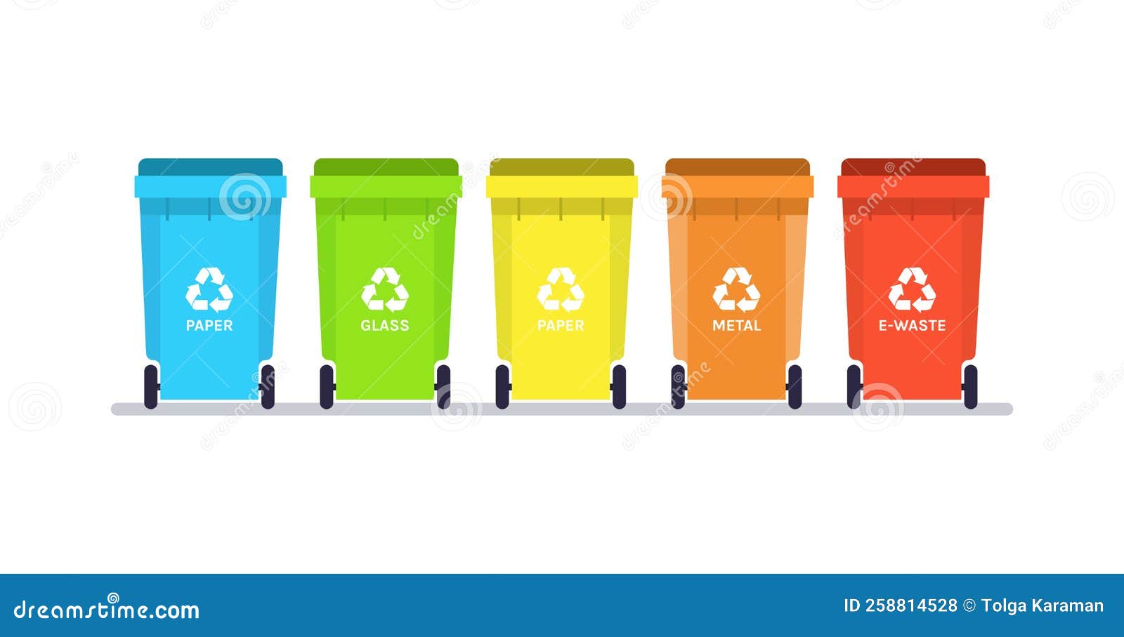 Segregate Waste, People On The Street Sorting Garbage Cartoon Vector ...
