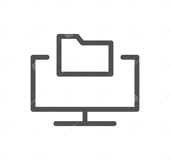 Monitor icon. stock vector. Illustration of button, symbol - 258989322