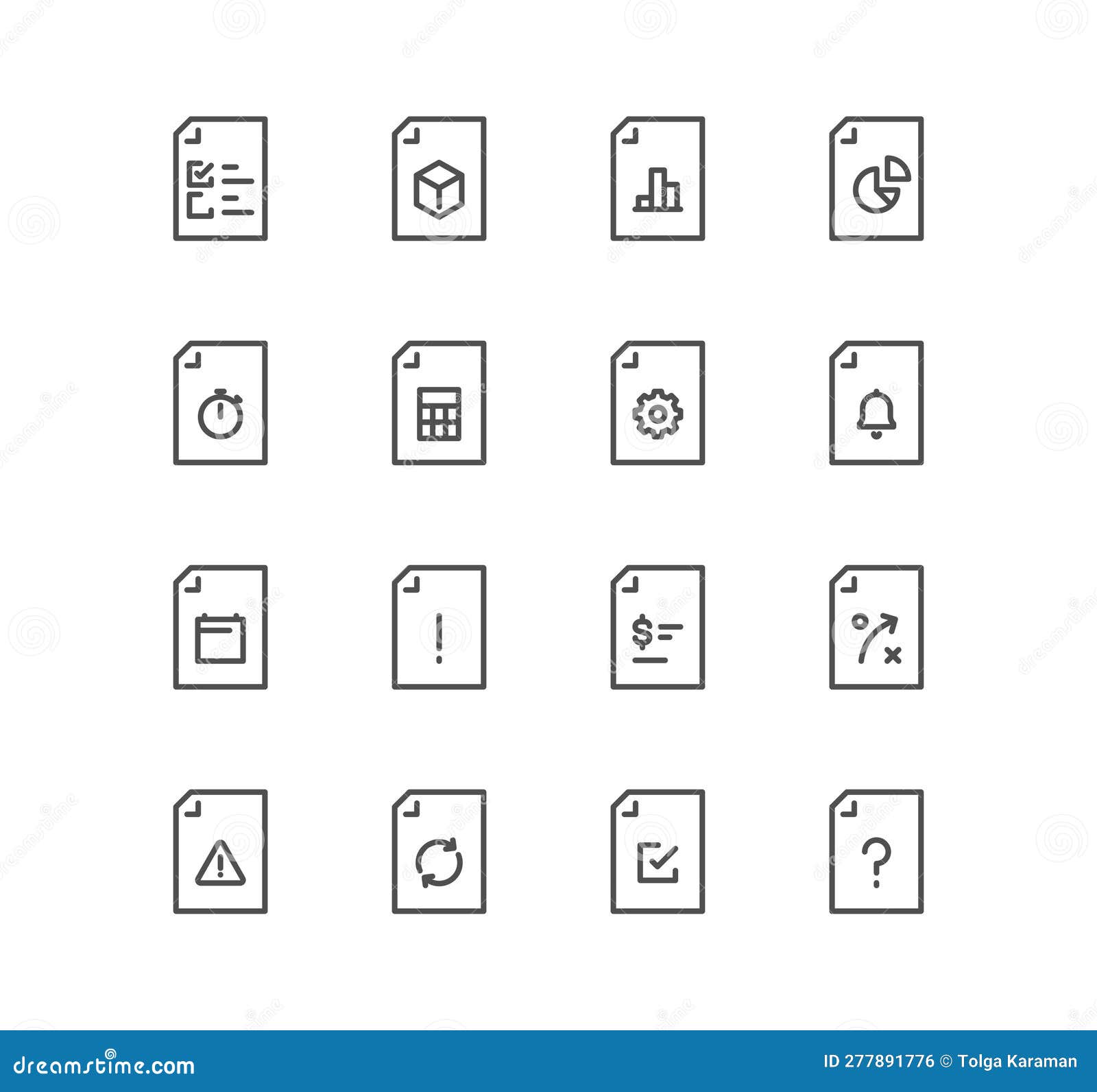 Set of Document Flow Management Related Icons. Stock Vector ...