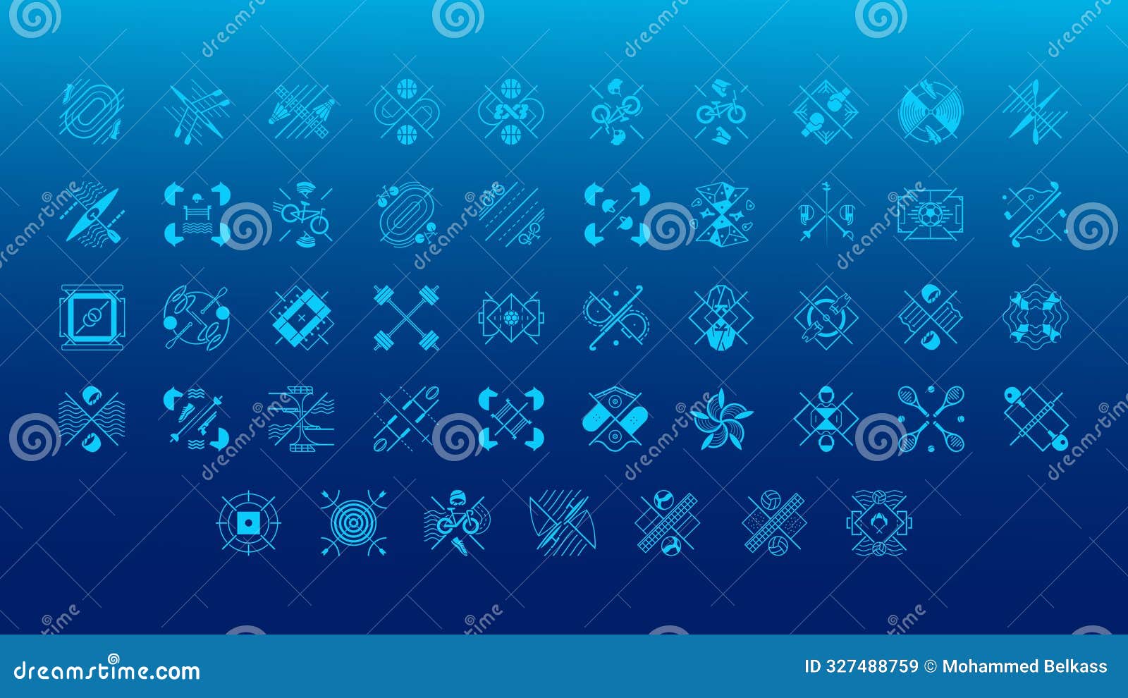 Pictogrammes Olympics Games Paris 2024 Blue Cyan Symbol Logo Stock ...