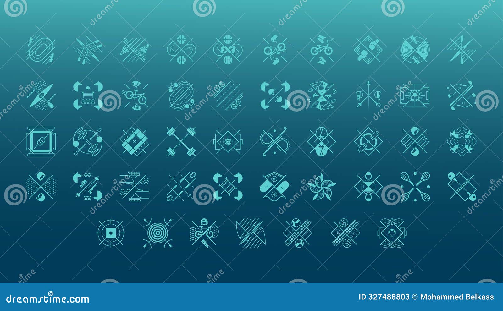 Pictogrammes Olympics Games Paris 2024 Blue Gradient Logo Vector ...