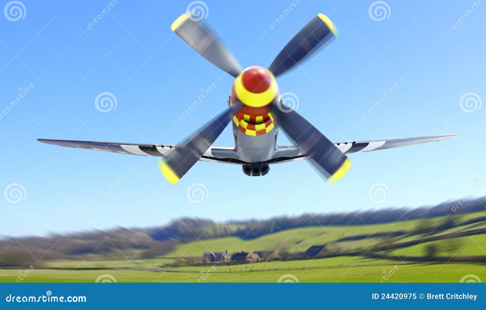 P 51 Mustang fighter plane stock image. Image of wing - 24420975