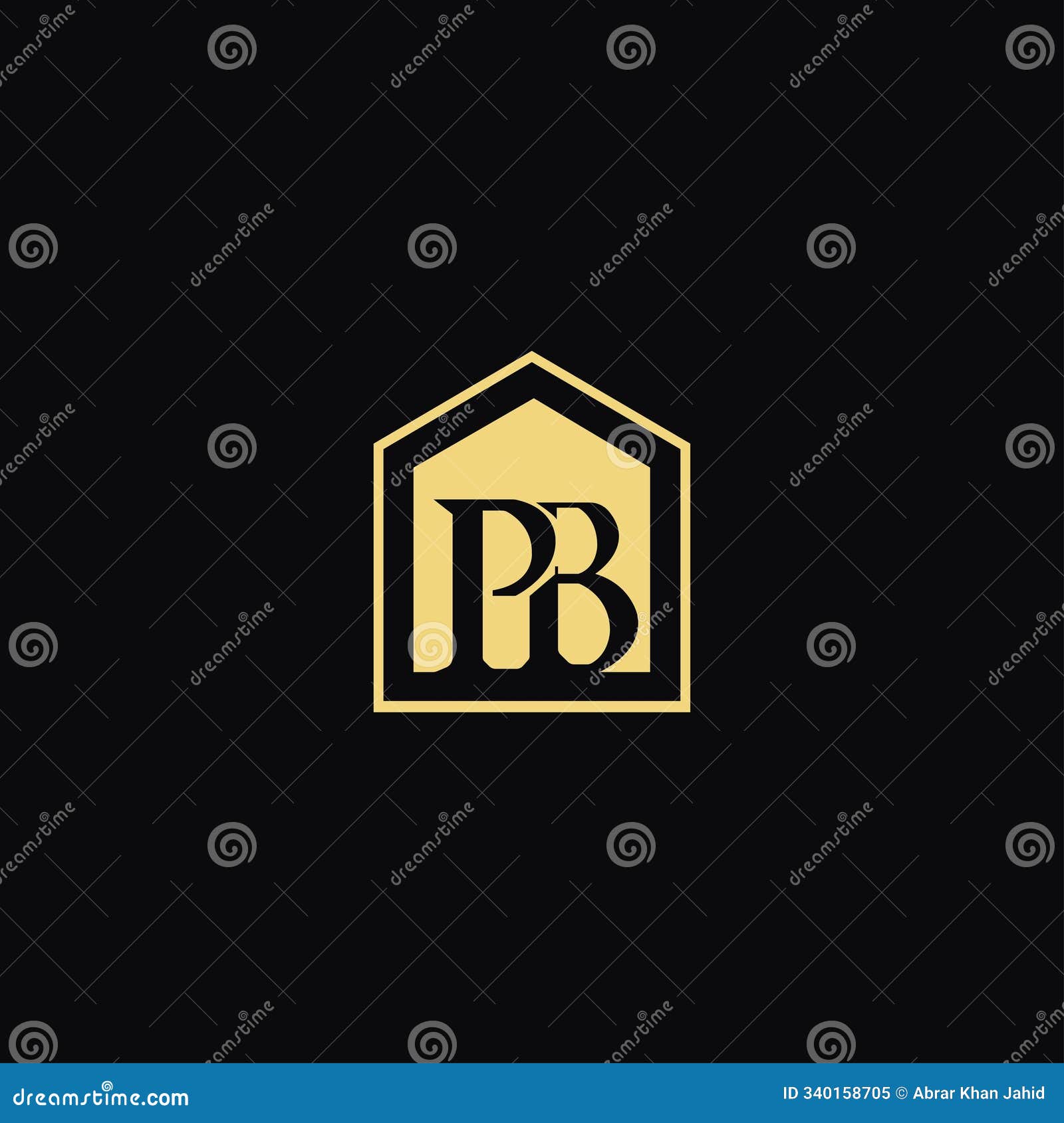 P B Letter House Vector Logo Template Stock Vector - Illustration of ...