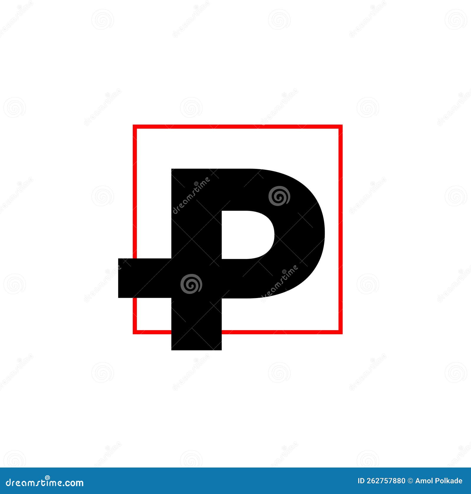P Brand Name Icon. P Typography Monogram Stock Vector - Illustration of ...