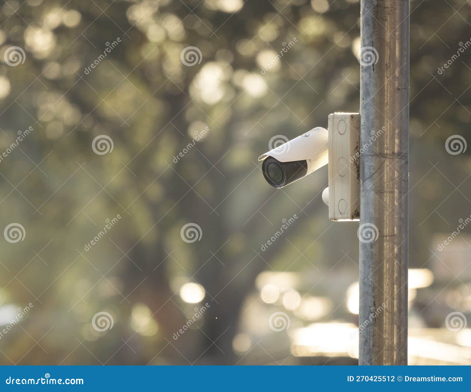 P CCTV Camera Install on Pole is Home Security System Stock Photo ...