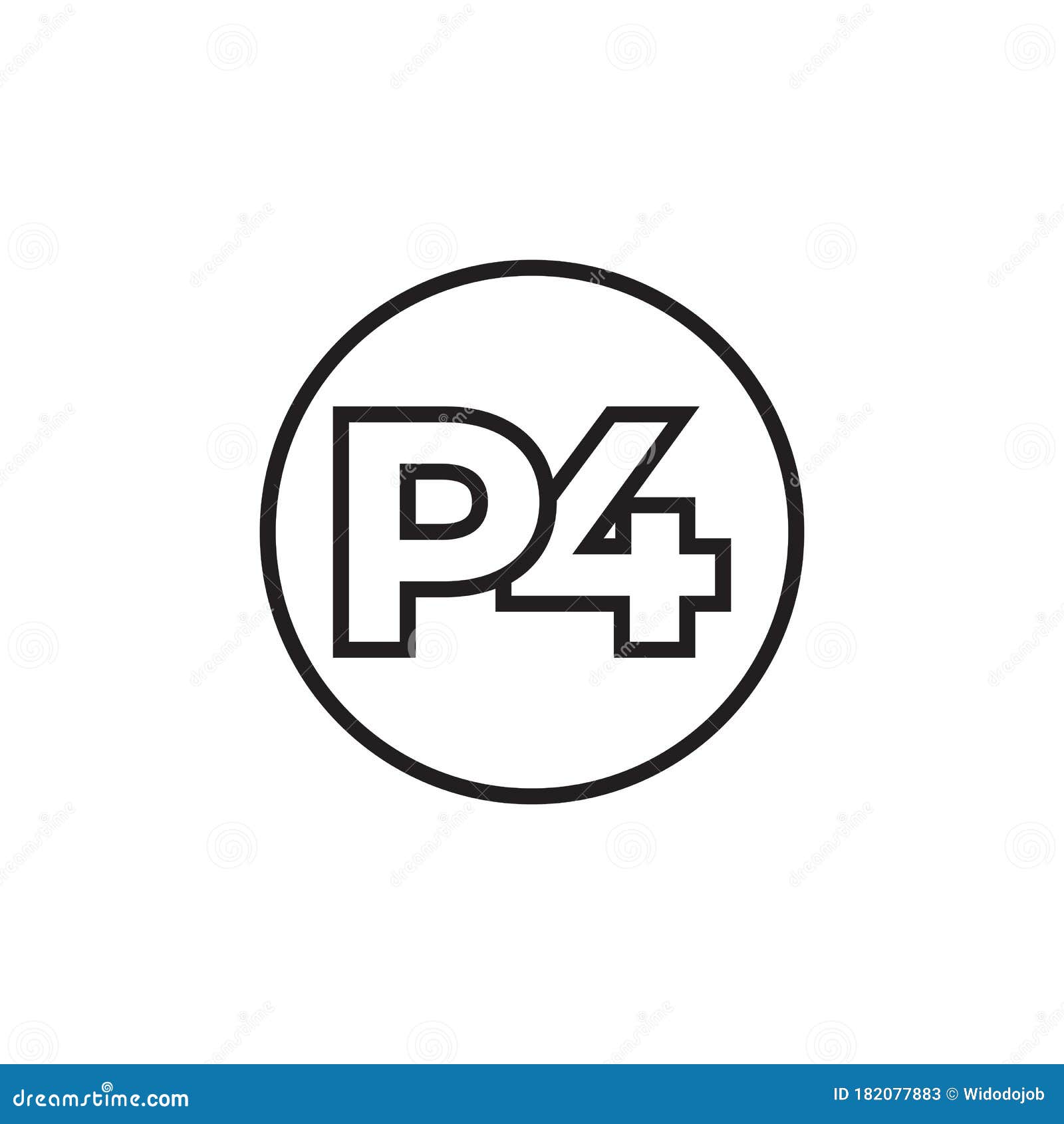 P 4 Circle Lines Design Vector Stock Vector - Illustration of branding ...