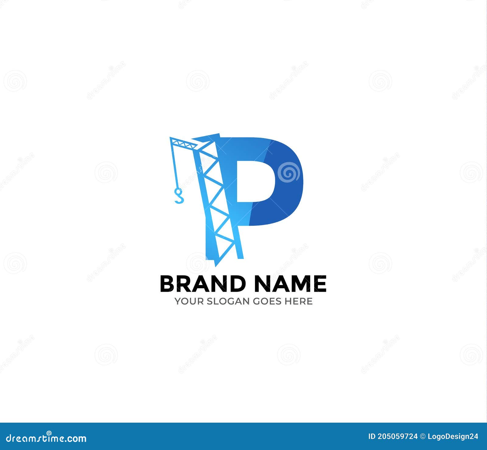 P Construction Logo Design Concept Stock Vector - Illustration of logo ...