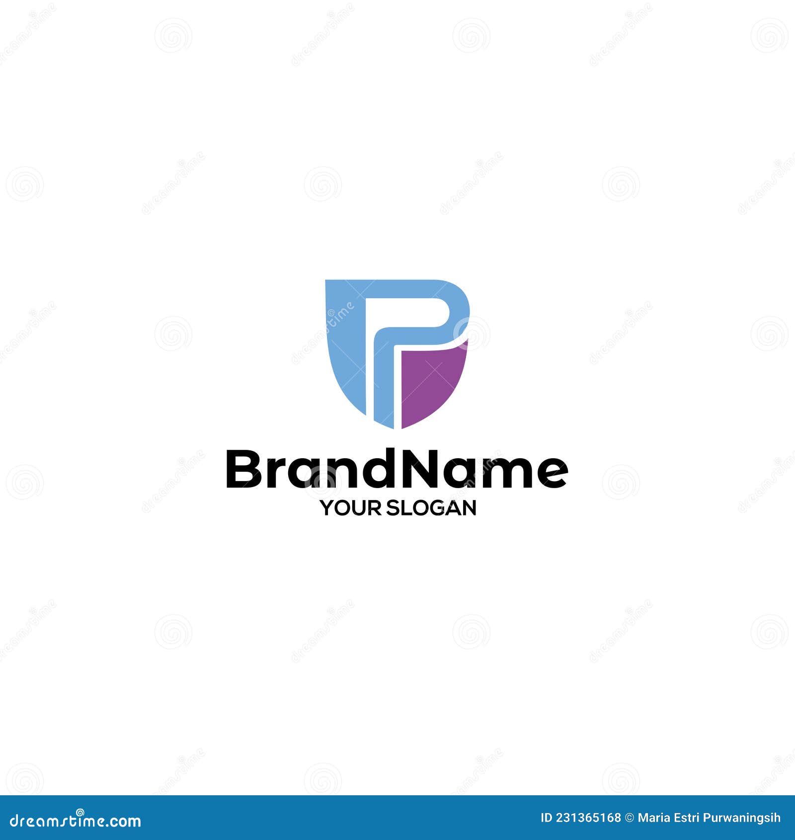 P Defense Shield Logo Design Vector Stock Vector - Illustration of ...