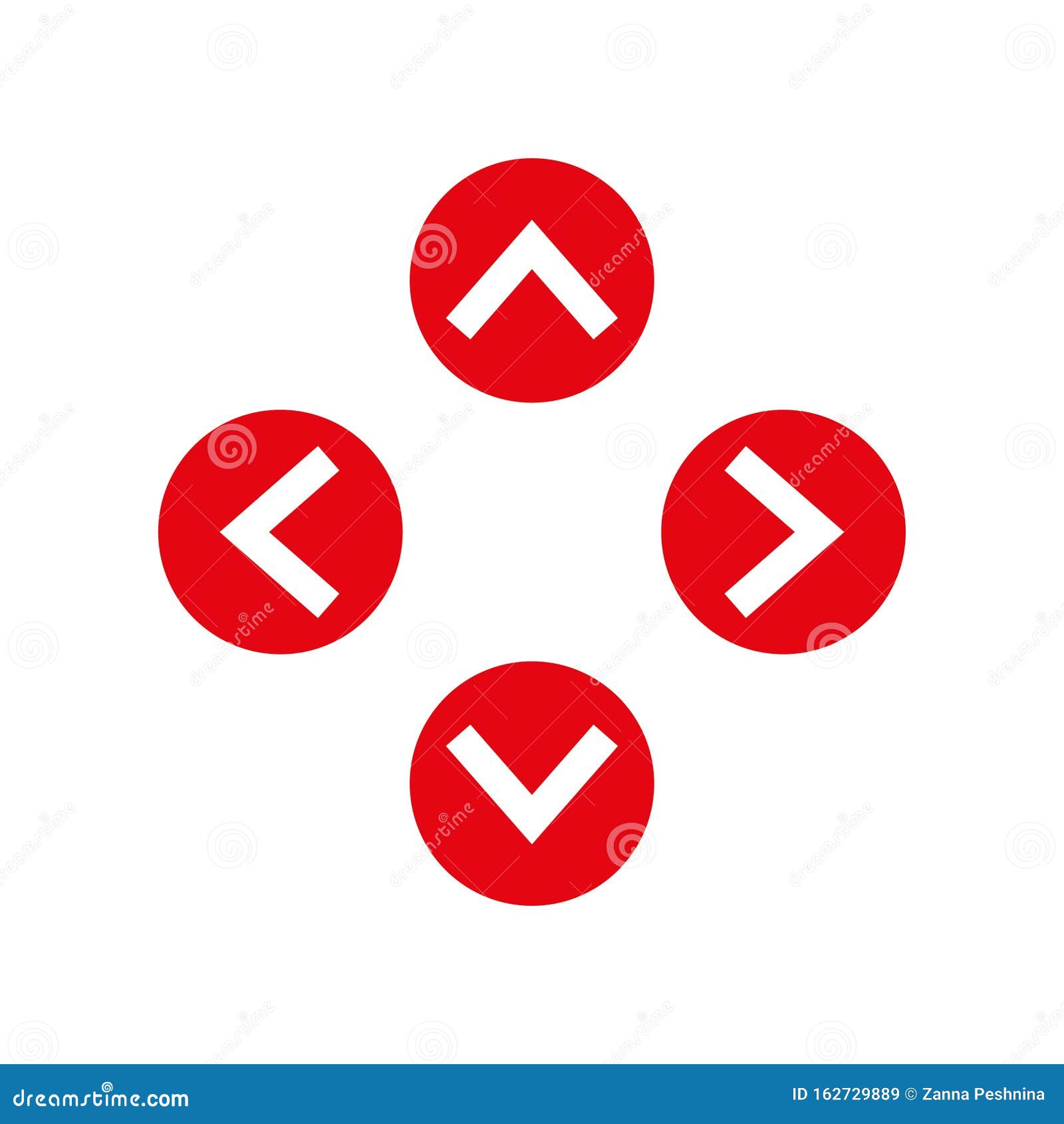 Up, Down, Right, Left Arrows Set In Circles Stock Vector - Illustration ... Up, Down, Right, Left Arrows Set In Circles Stock Vector - Illustration ...