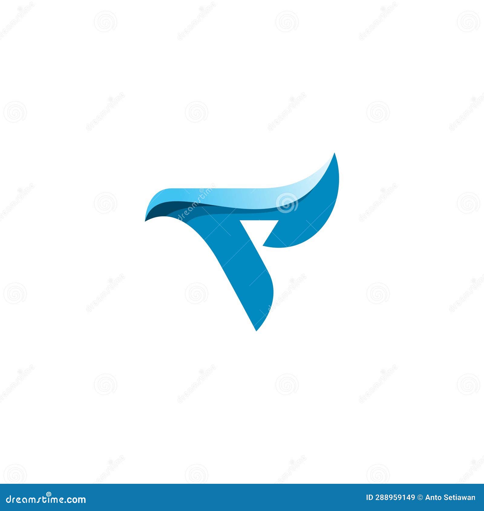 P Eagle Logo Design. Letter P Bird Logo Stock Vector - Illustration of ...