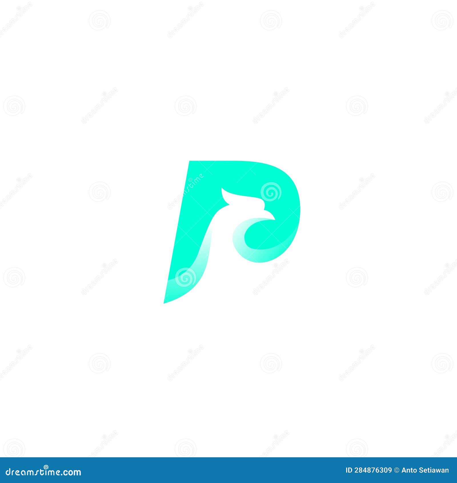 P Eagle Logo Design. P Phoenix Logo Vector Stock Vector - Illustration ...