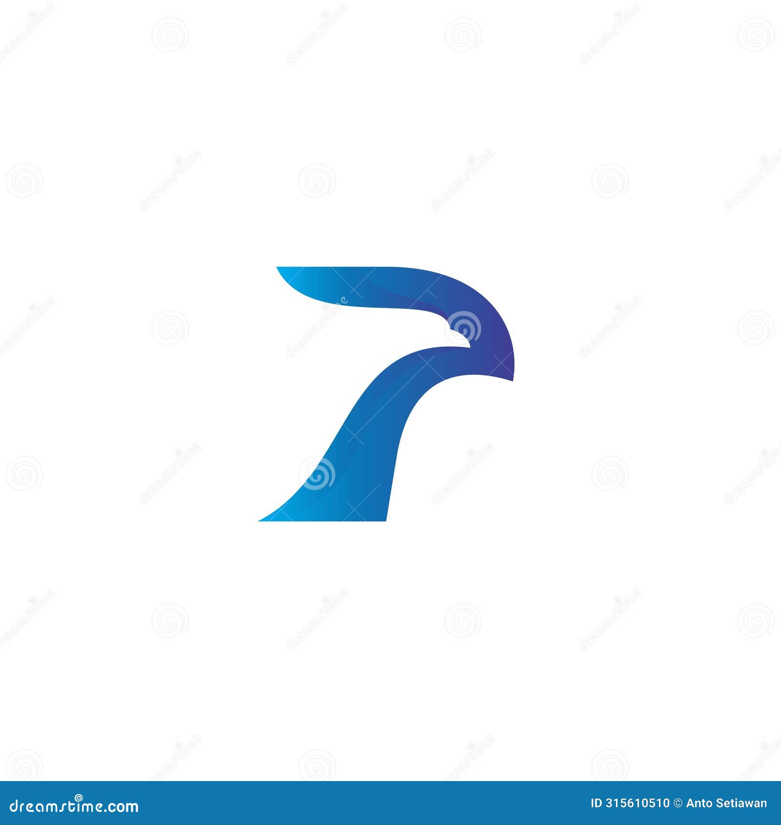 P Eagle Logo Simple Design. Letter P Icon Stock Vector - Illustration ...