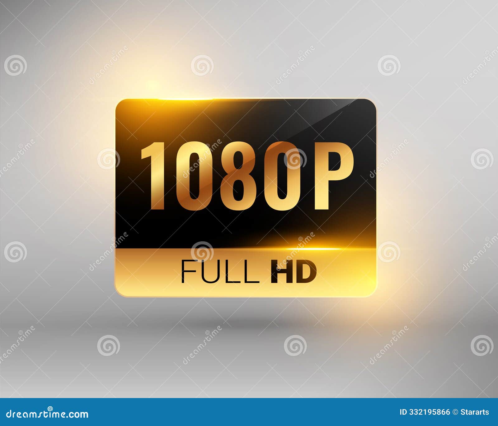 1080p Full Hd Vector Icon In 6 Different Modern Styles. Black, Two ...