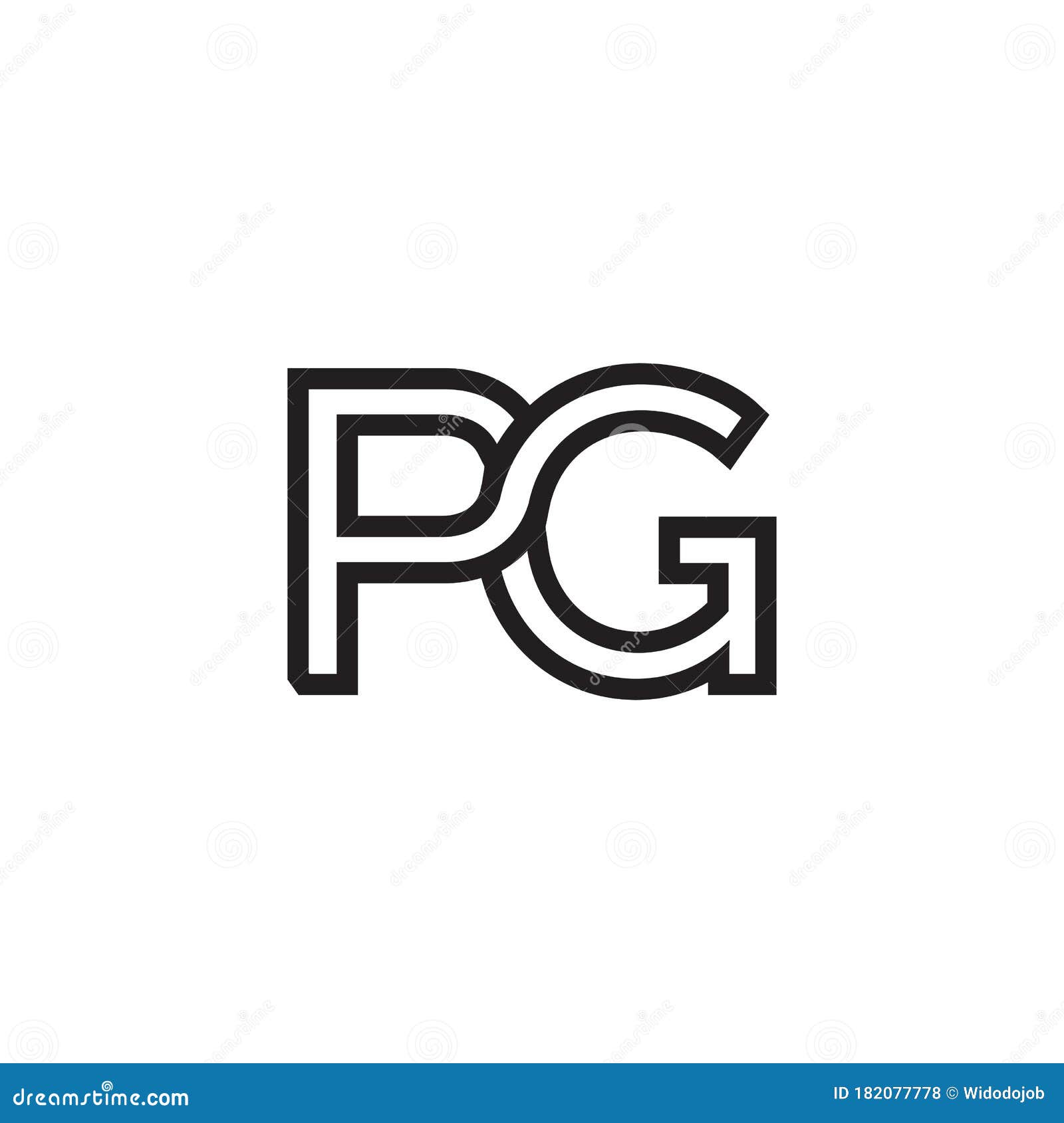 P G Lines Leter Icon Symbol Vector Stock Vector - Illustration of ...