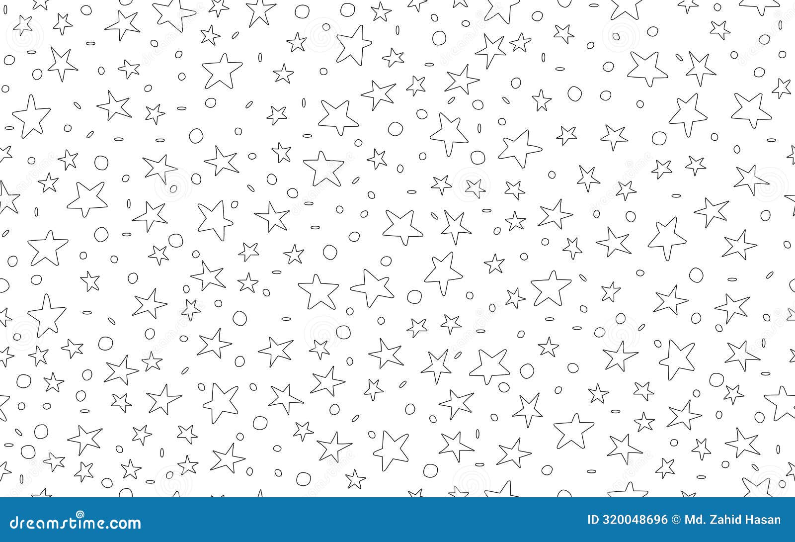 Hand Drawn Abstract Sprinkle Seamless Pattern Stars White Background ...