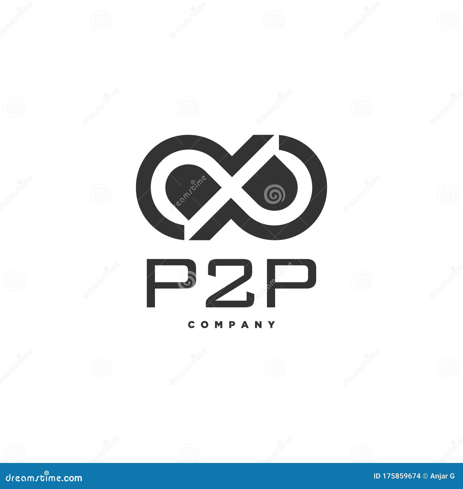 P2P Infinity Logo Design, PP Monogram Stock Vector - Illustration of ...