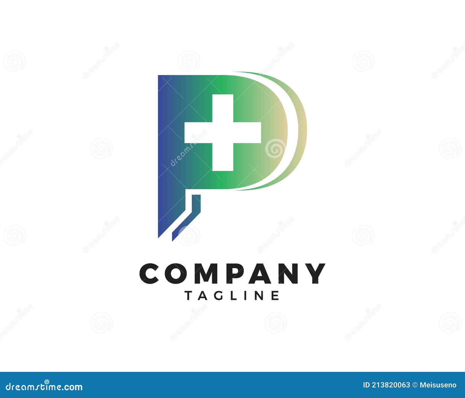 P Initial Letter Cross Medical Logo Vector Template Stock Vector ...