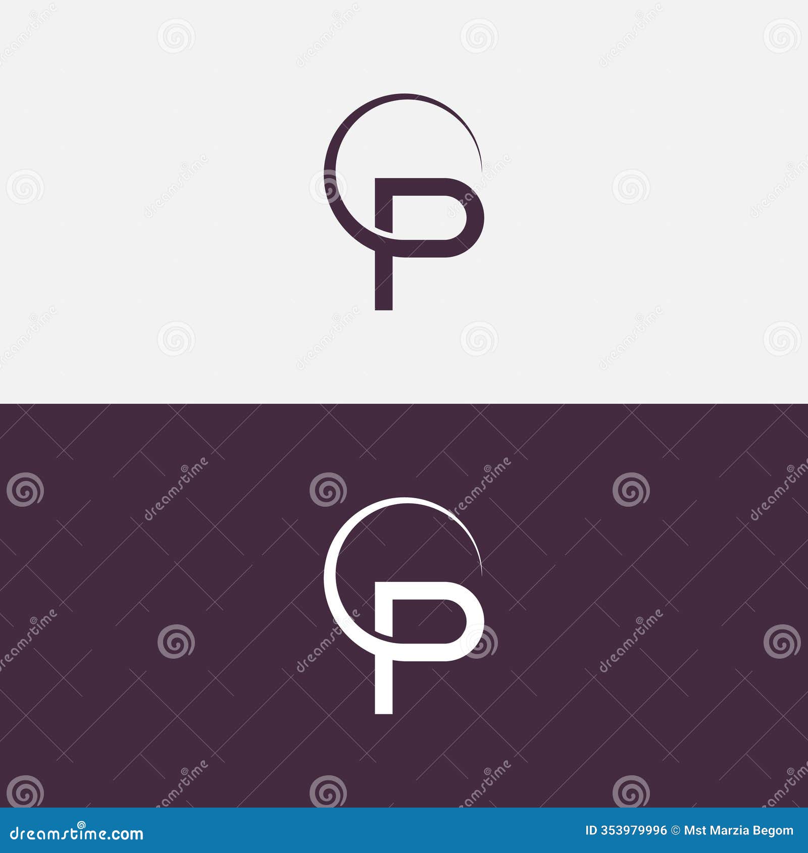 P Initial Letter Logo. Flat Vector Logo Design Template Element Usable ...