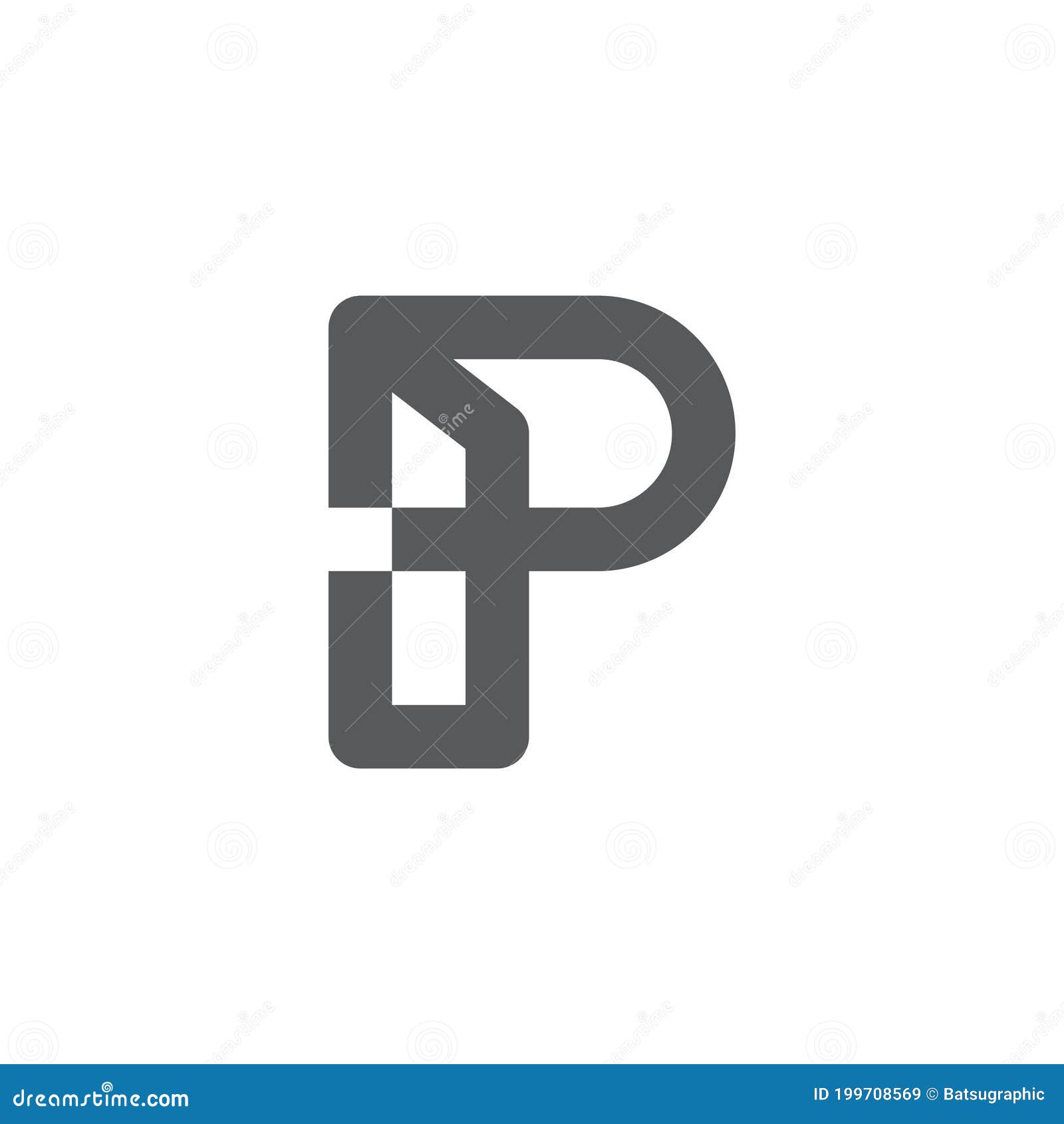P Initial Letter Vector Logo Icon Stock Vector - Illustration of ...