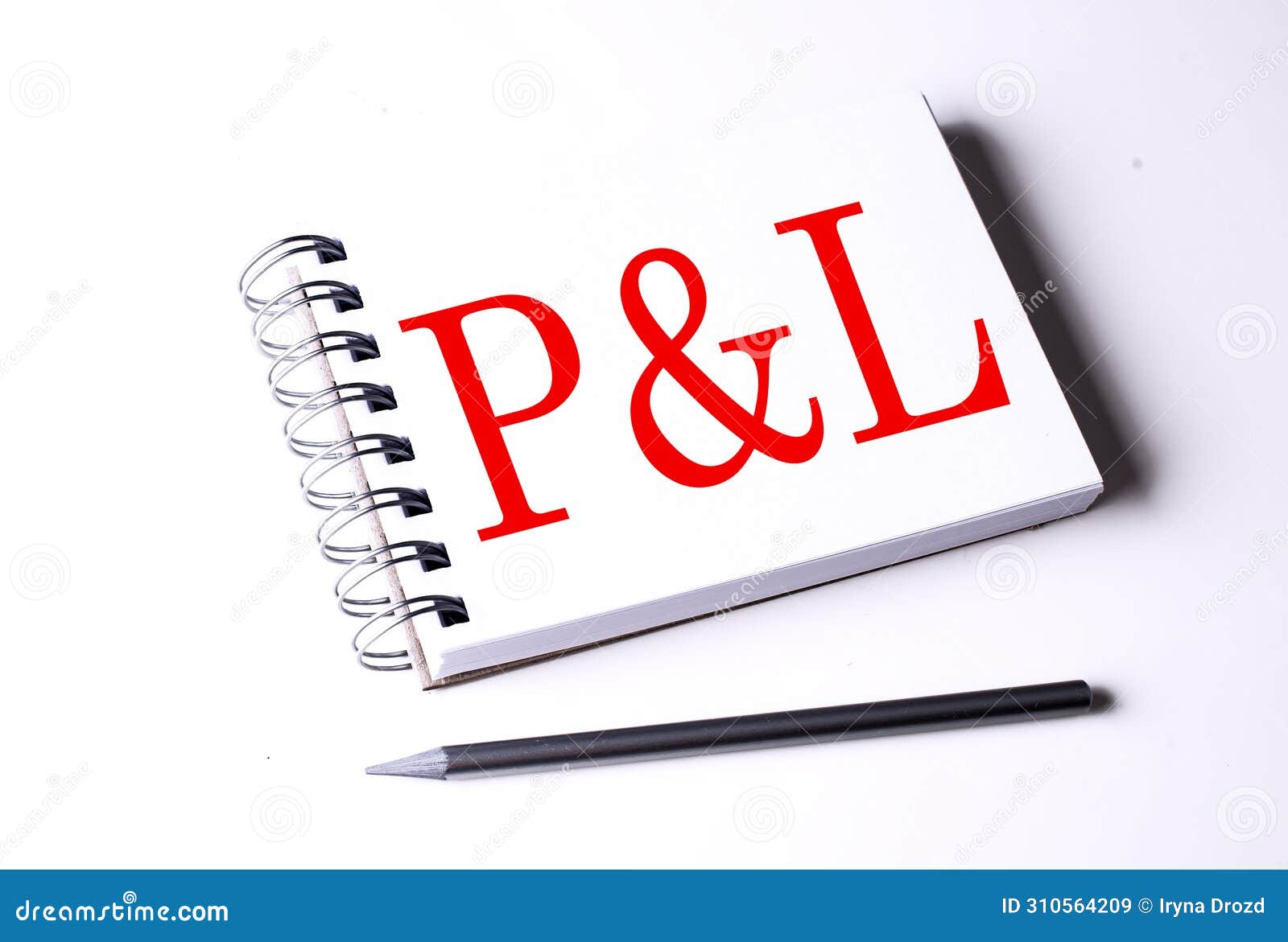 P and L Word on Notebook on White Background Stock Image - Image of ...