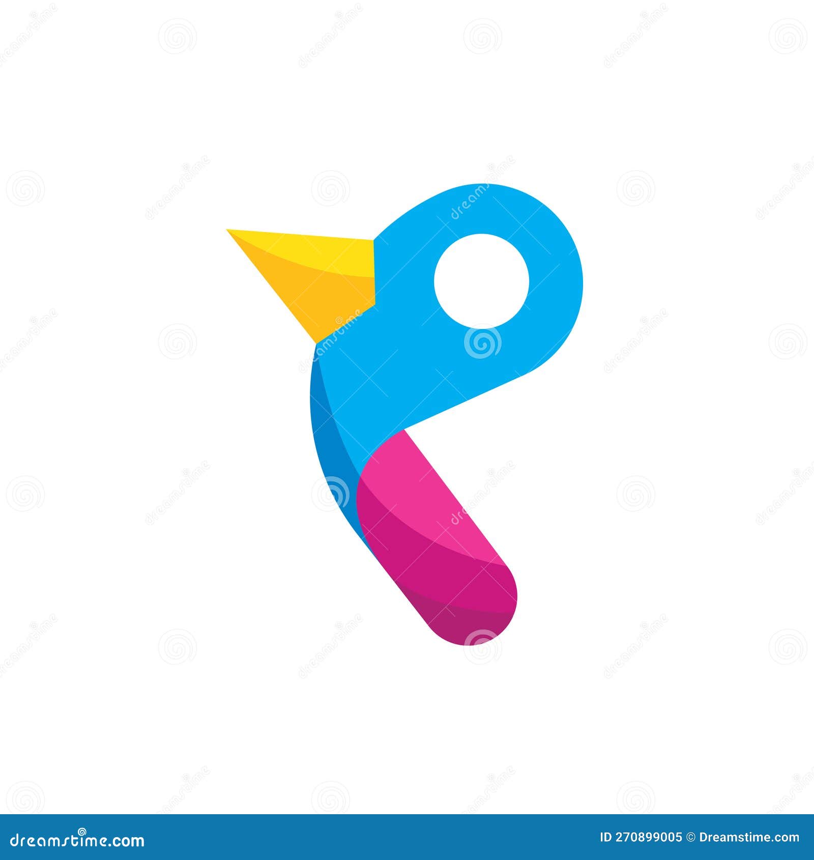 P Letter Bird Icon Vector Concept Design Template Stock Vector ...