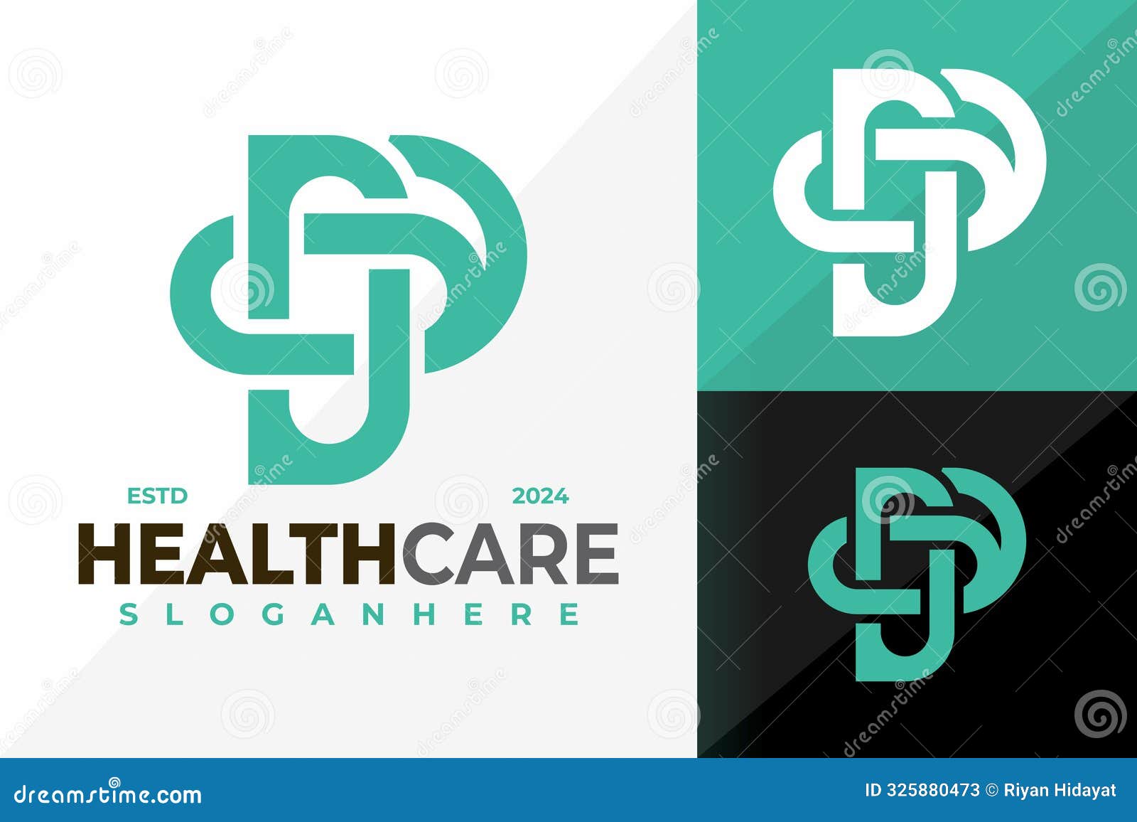 P Letter Heathcare Logo Design Vector Symbol Icon Illustration Stock ...