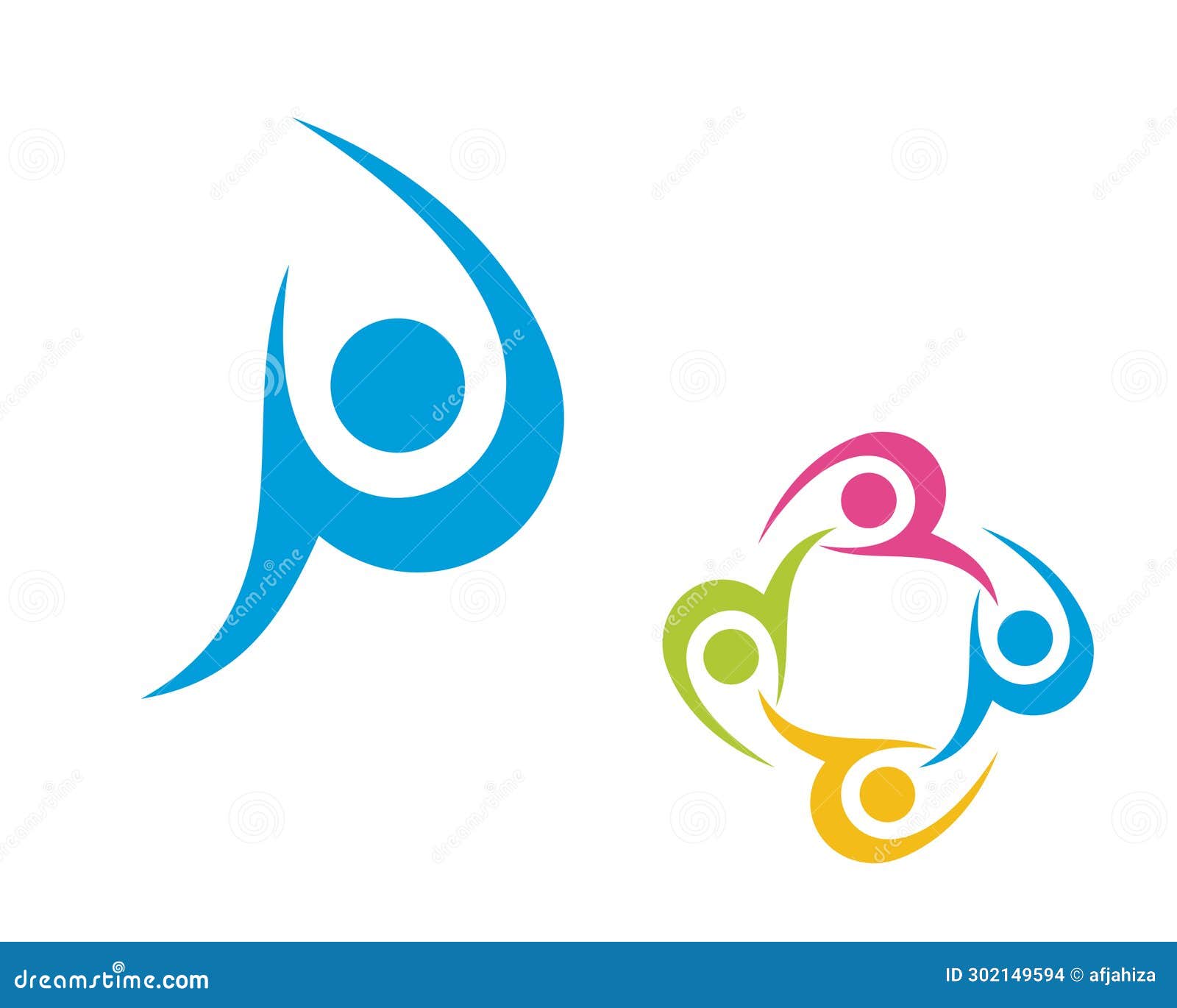 P Letter Human Logo Design 1 Stock Vector - Illustration of line, label ...