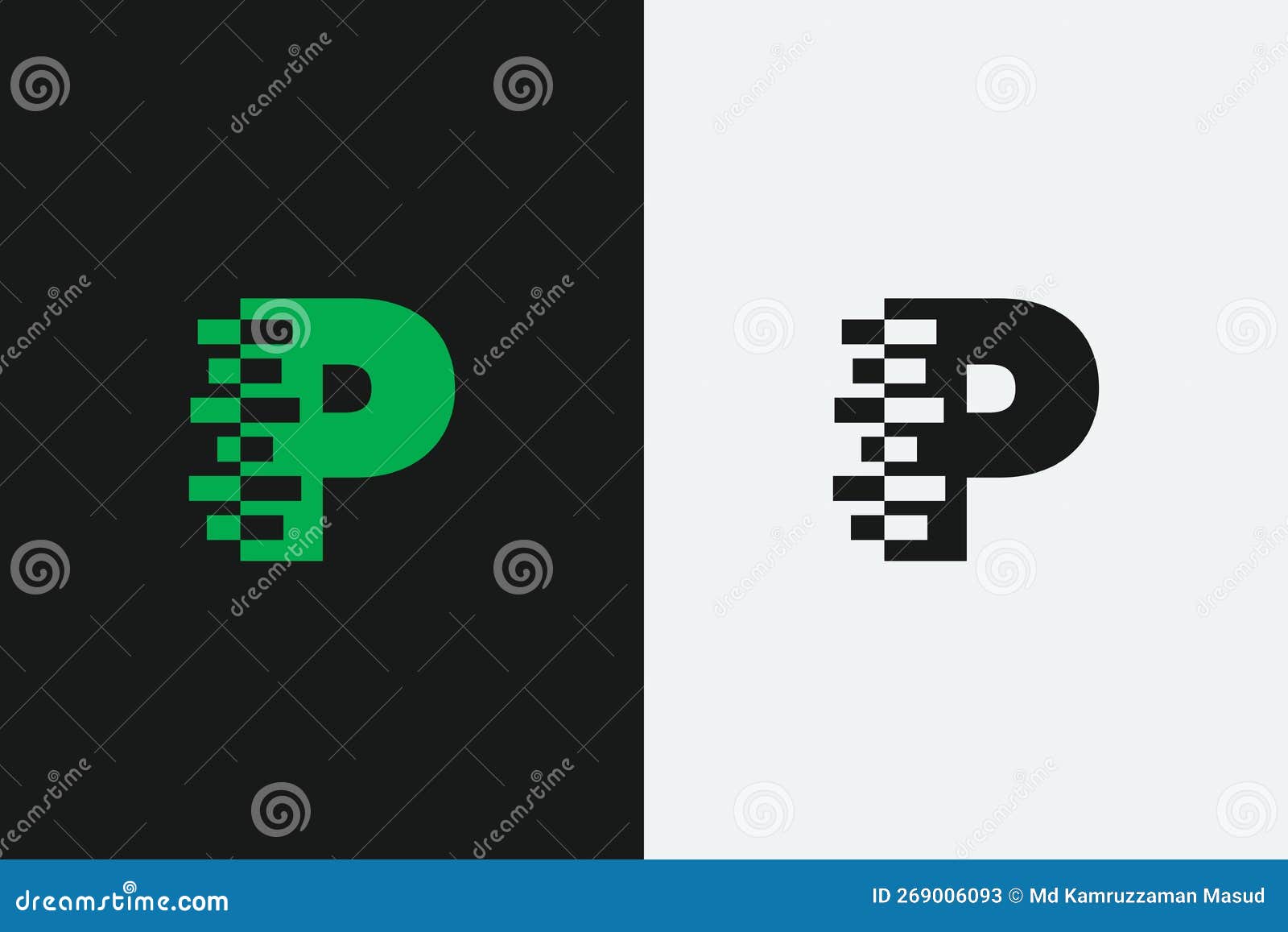 P Letter Iconic Transformation Shape Vector Logo Design Stock Vector ...