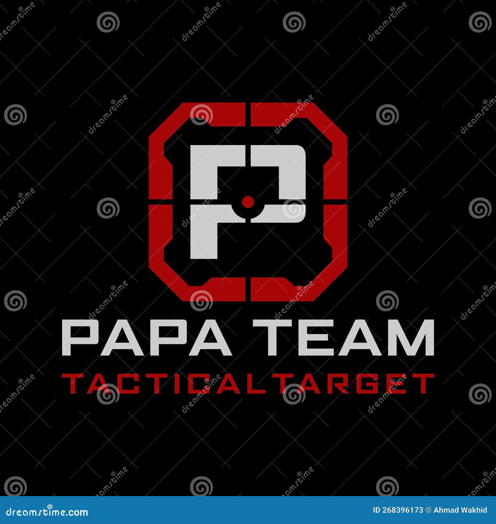 P Letter Tactical Military Target Logo Design Stock Illustration ...