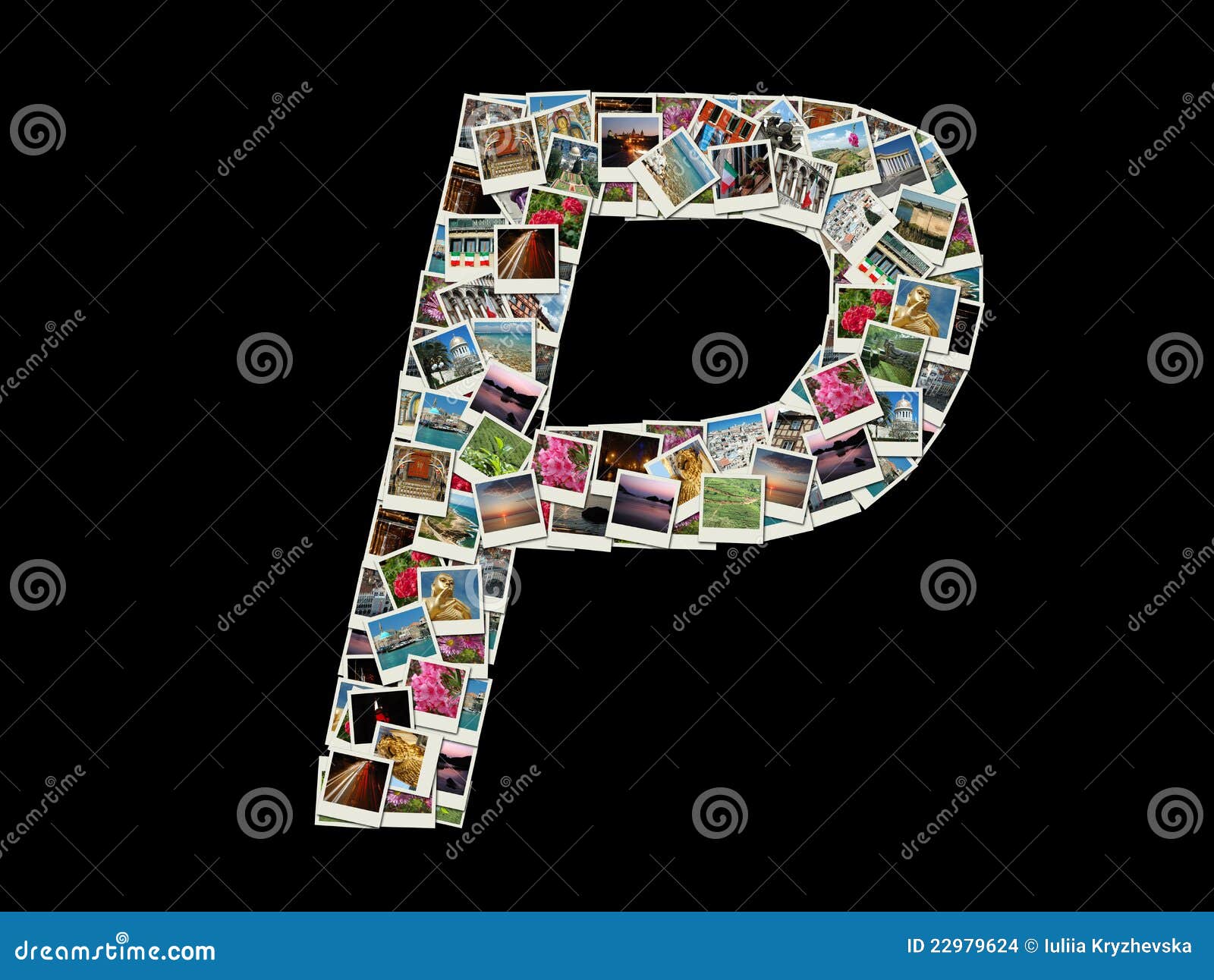 P Litera - Collage of Travel Photos Stock Photo - Image of house, italy ...